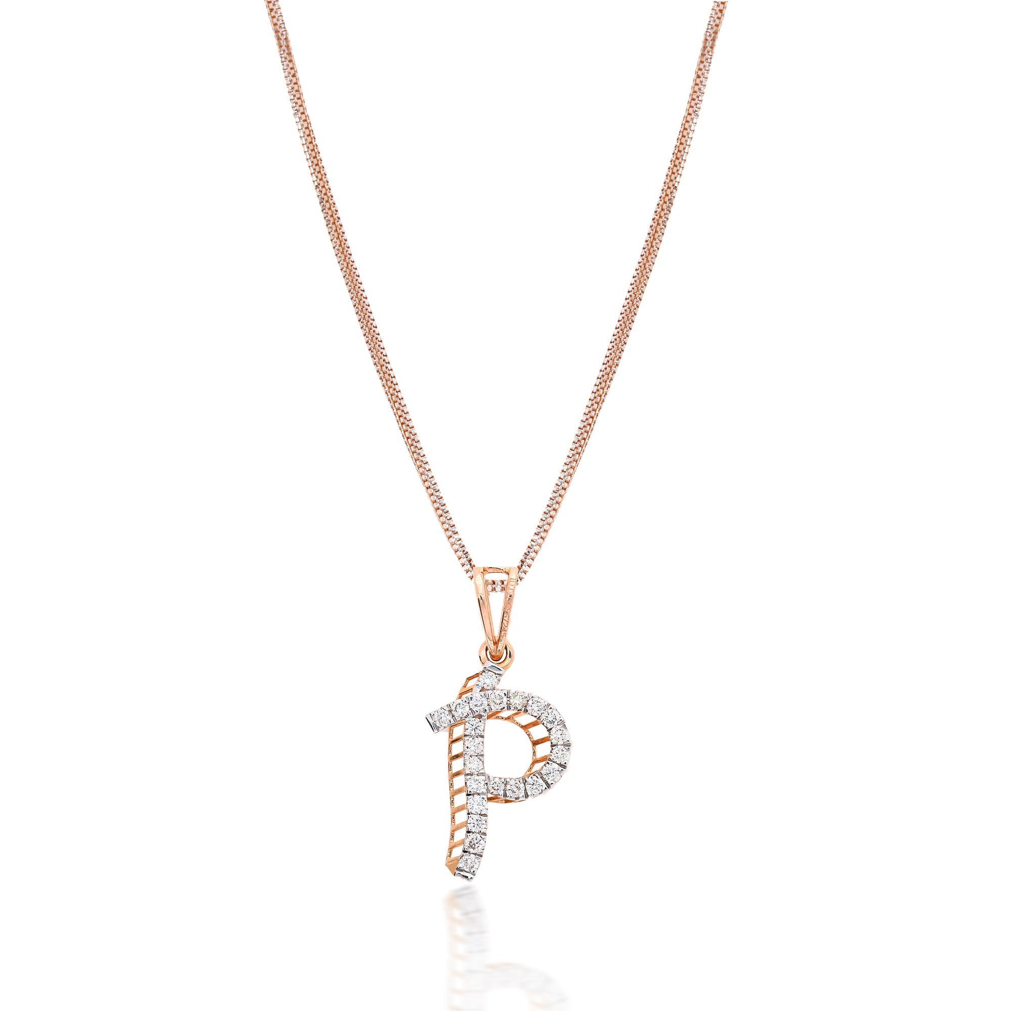 P Alphabet Diamond Pendent – Khanna Jewellers