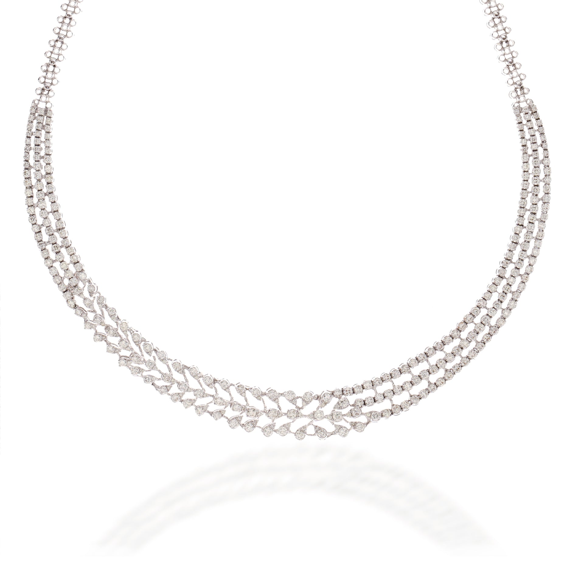 Classic Diamond Necklace Set – Khanna Jewellers