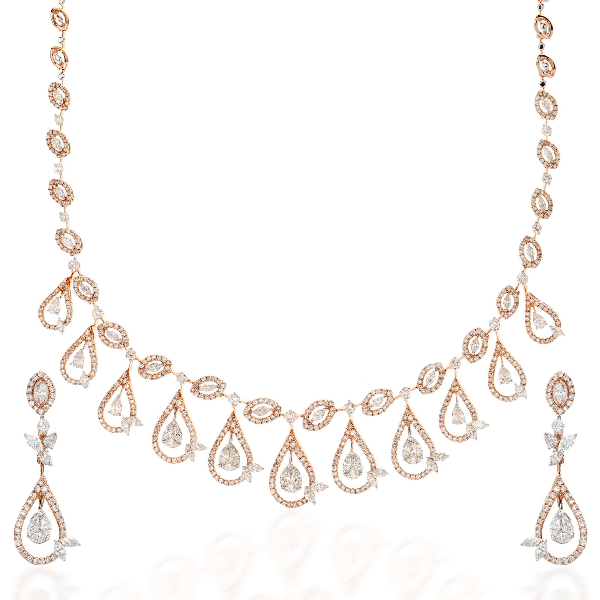 Steller Diamond Necklace Set – Khanna Jewellers