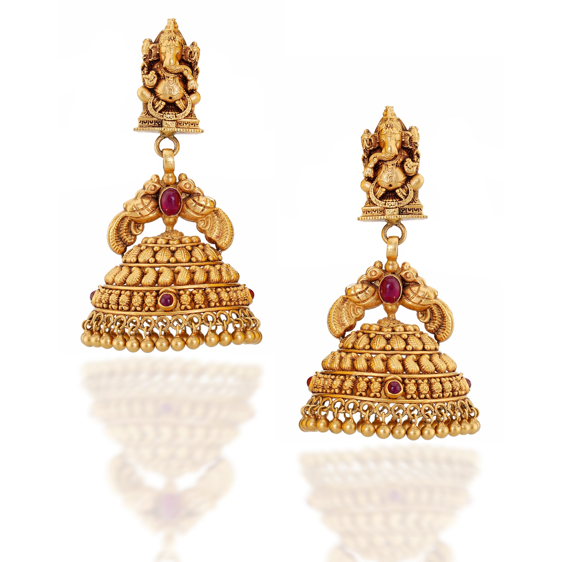 Sumukh Temple Earrings – Khanna Jewellers